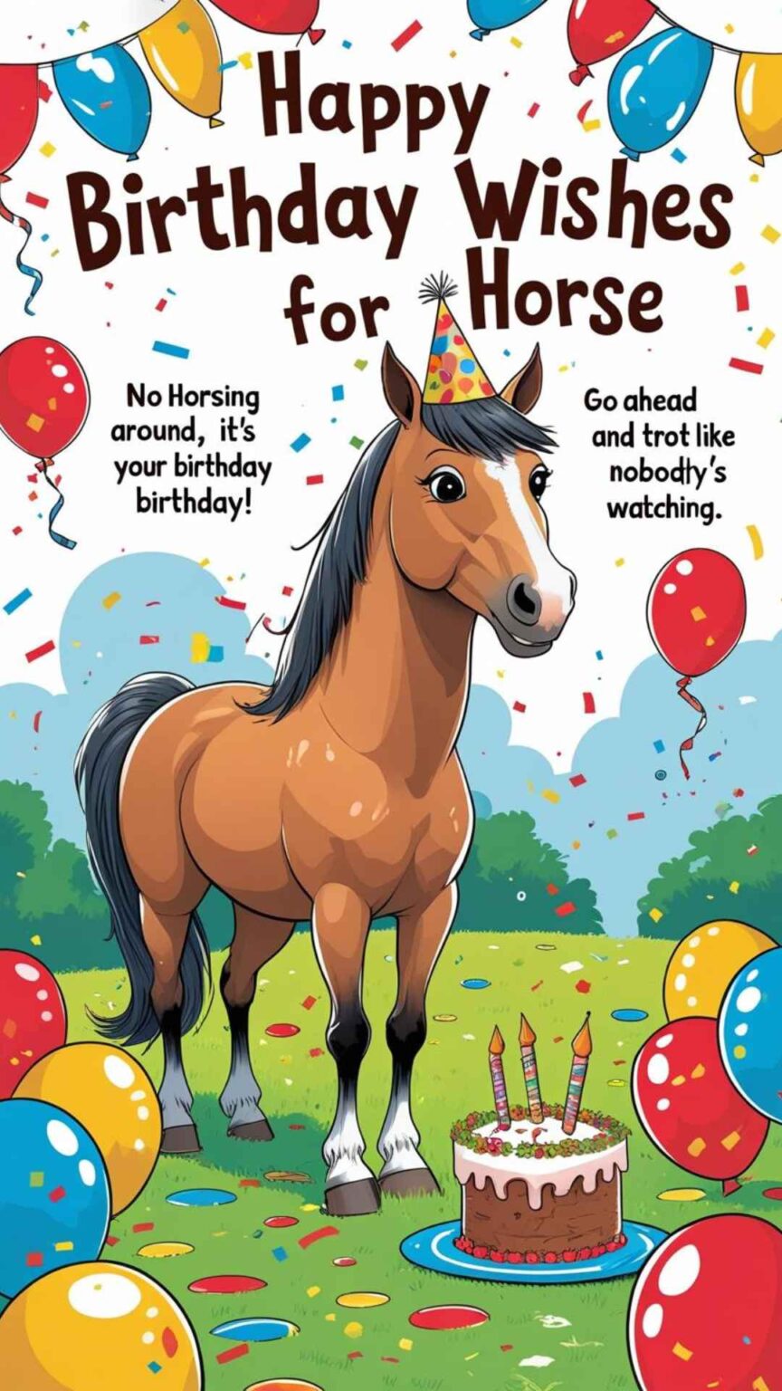 200 Funny Creative Horse Birthday Wishes Wishesprovider