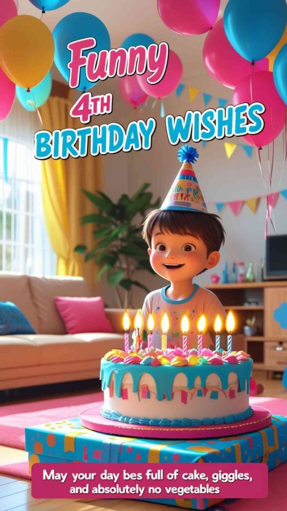 200+ Creative & Funny 4th Birthday Wishes - Wishesprovider