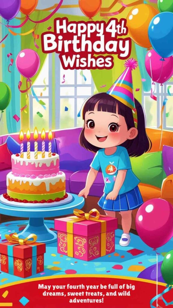 200+ Creative & Funny 4th Birthday Wishes - Wishesprovider