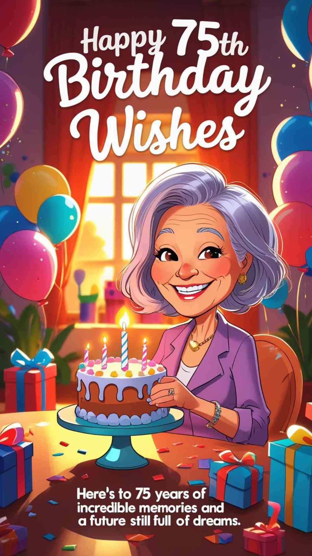 200+ Happy & Funny 75th Birthday Wishes - Wishesprovider
