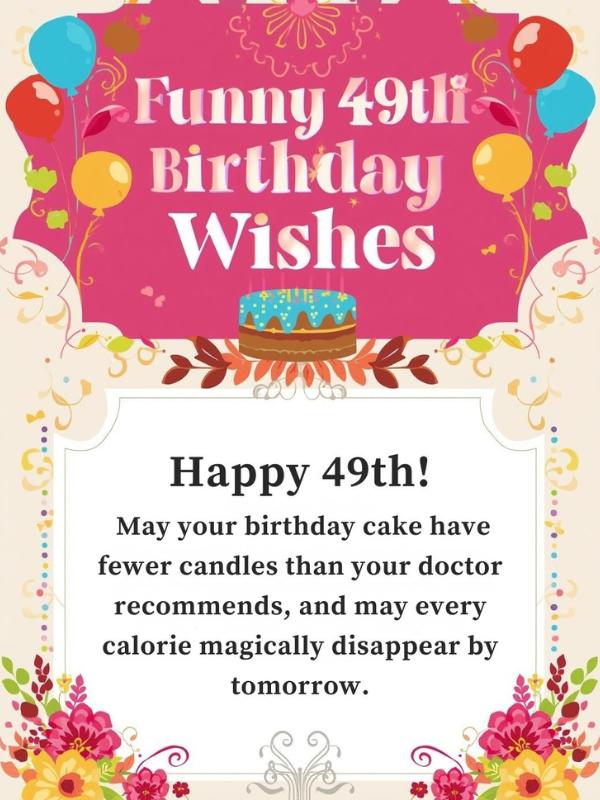200+ Unique & Funny 49th Birthday Wishes - Wishesprovider