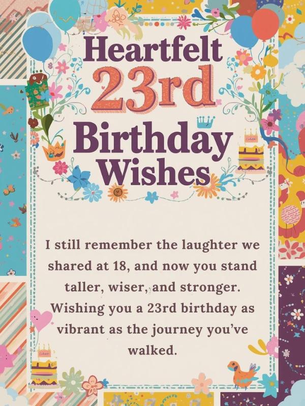 200+ Heartfelt and Unique 23rd Birthday Wishes - Wishesprovider