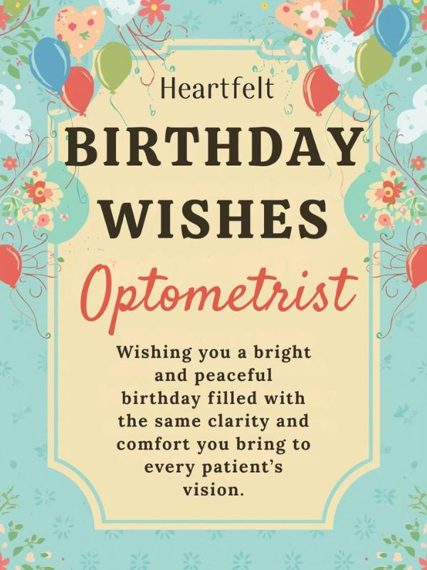 200+ Birthday Wishes for Optometrist - Wishesprovider