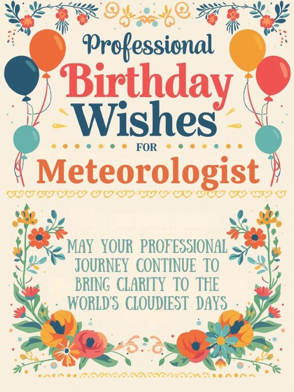 200+ Birthday Wishes for Meteorologist - Wishesprovider