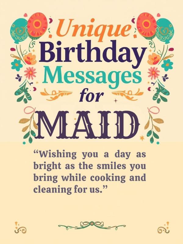 200+ Birthday Wishes for Maid - Wishesprovider