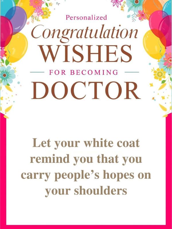200+ Unique & Funny Congratulations Wishes for Becoming Doctor ...